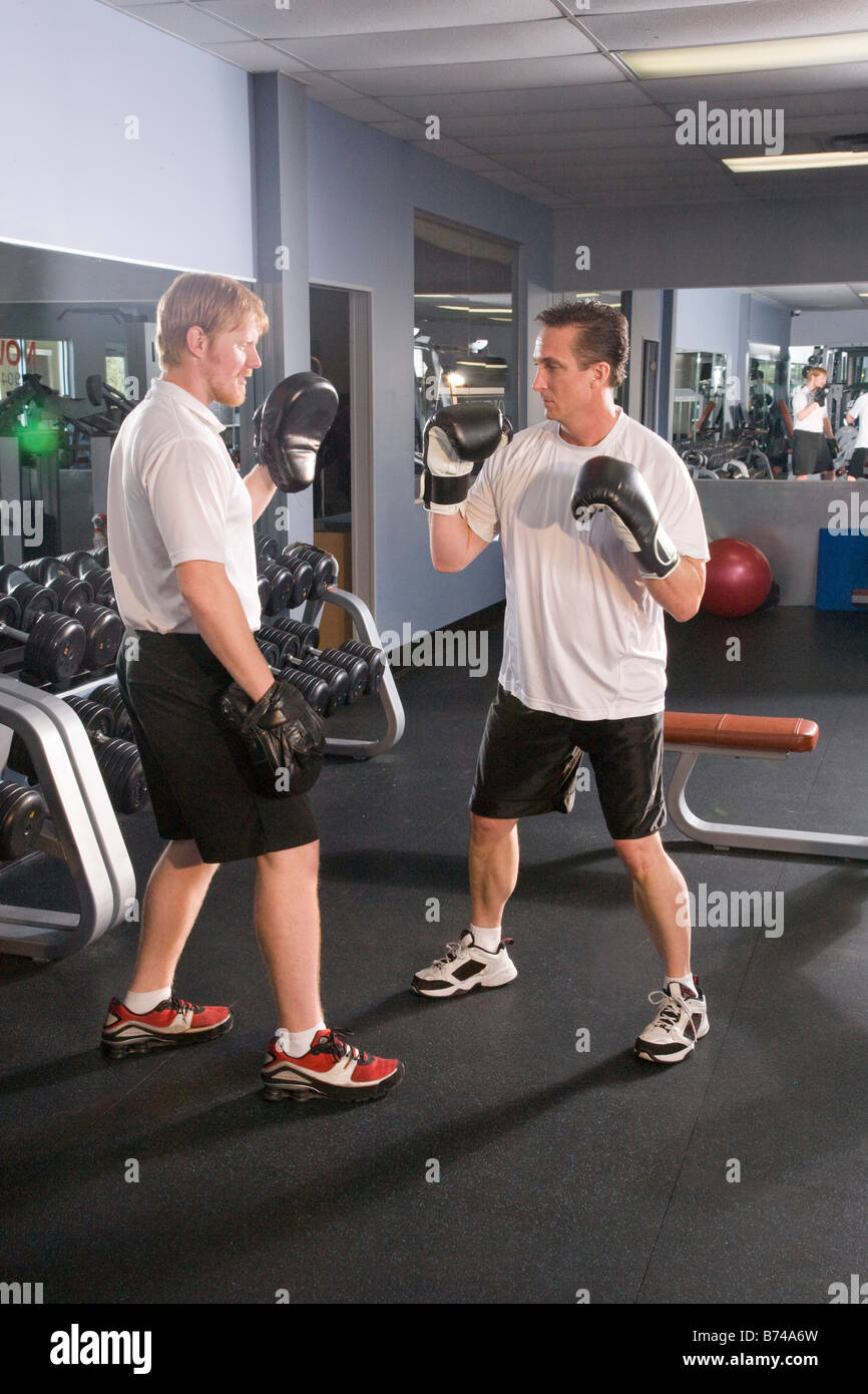 Middle aged man boxing punching hi-res stock photography and images - Alamy