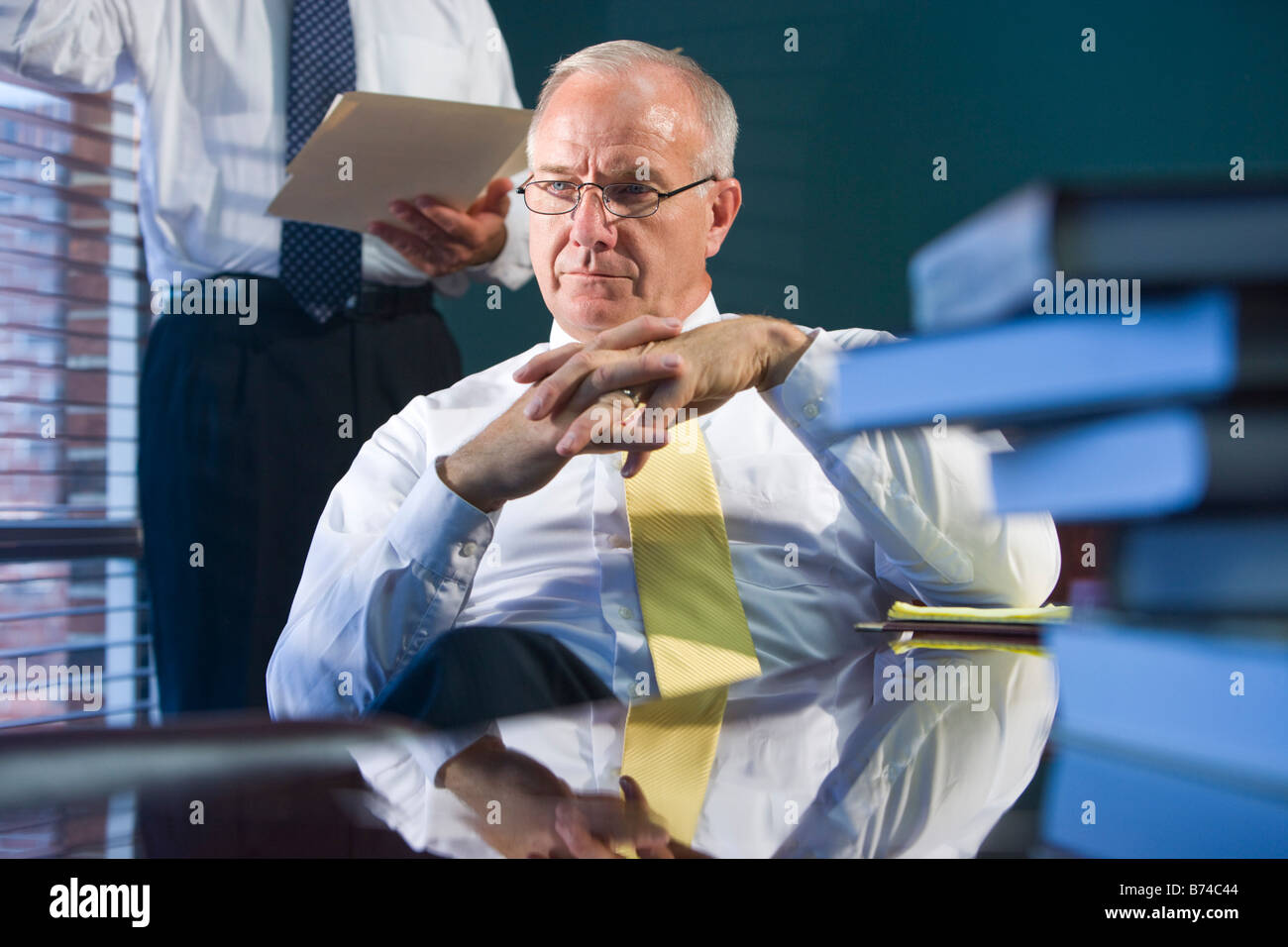 Books files on table hi-res stock photography and images - Alamy