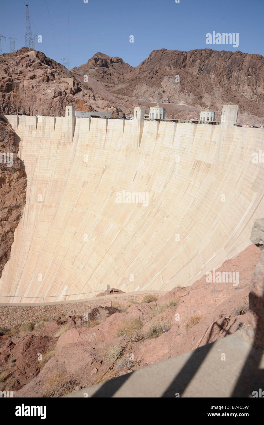 Hoover Dam face of the dam Stock Photo - Alamy