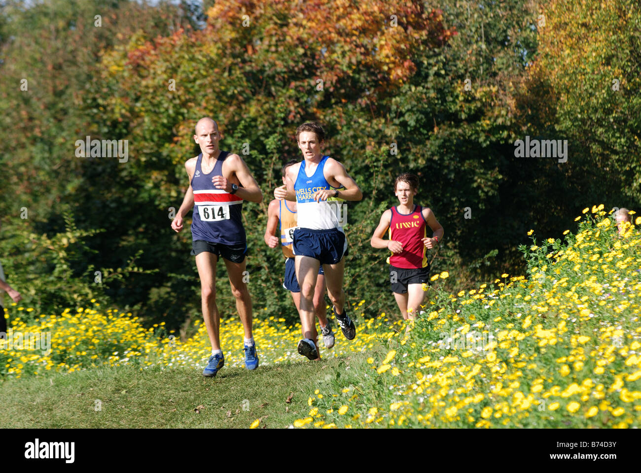 Cross country race Newbridge Fields Bridgend Mid Glamorgan South Wales ...