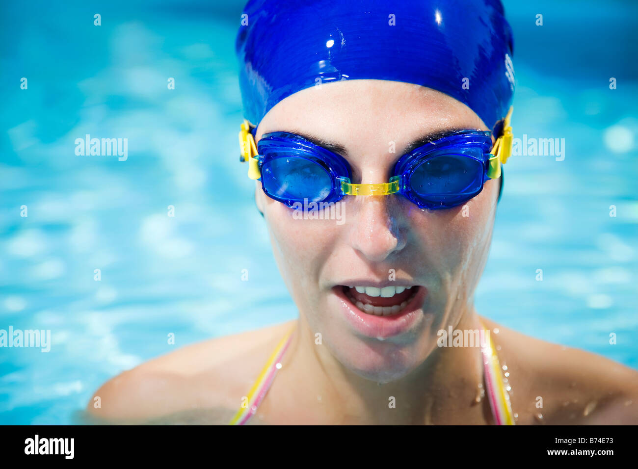 Healthy lifestyle this swimmer just won the contest Stock Photo - Alamy