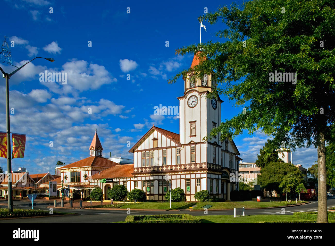 New Zealand, North Island, Rotorua, Church and Tourist Information ...