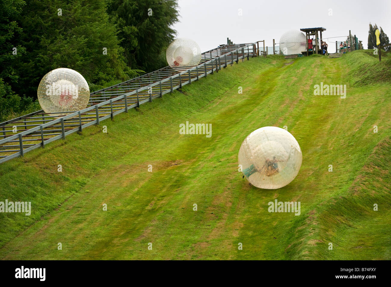 Zorbing new zealand hi-res stock photography and images - Alamy
