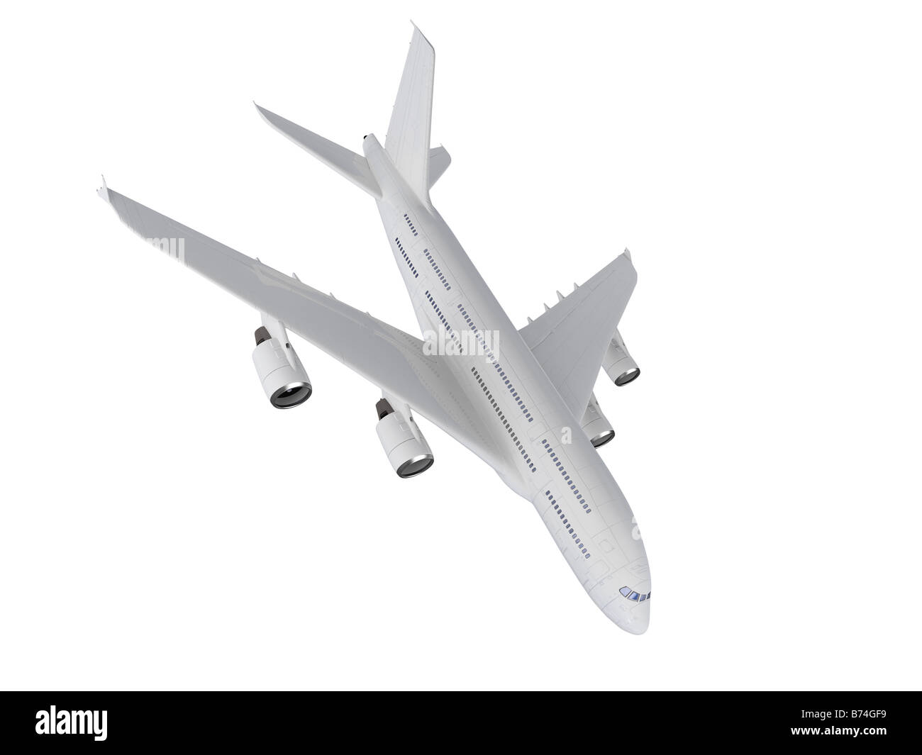 isolated big airplane on a white background Stock Photo - Alamy
