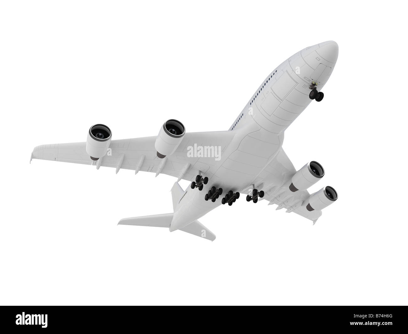 White commercial airplane on Cut Out Stock Images & Pictures - Alamy