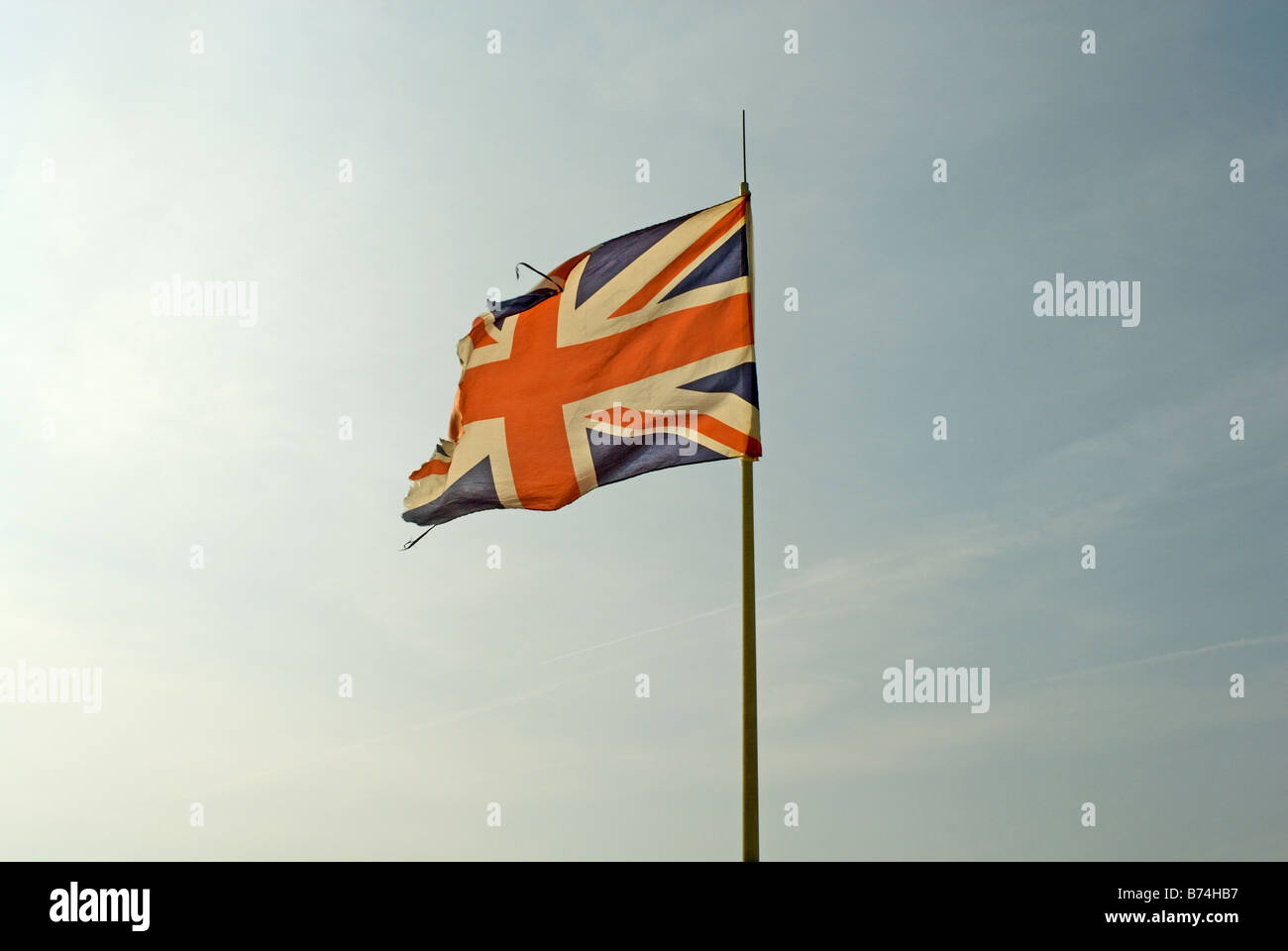 Tattered british union jack flag hi-res stock photography and images ...