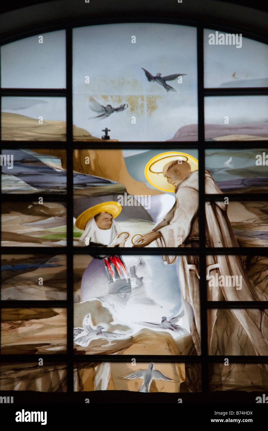 Mallorca Valldemossa the Carthusian Monastery window stained glass in ...