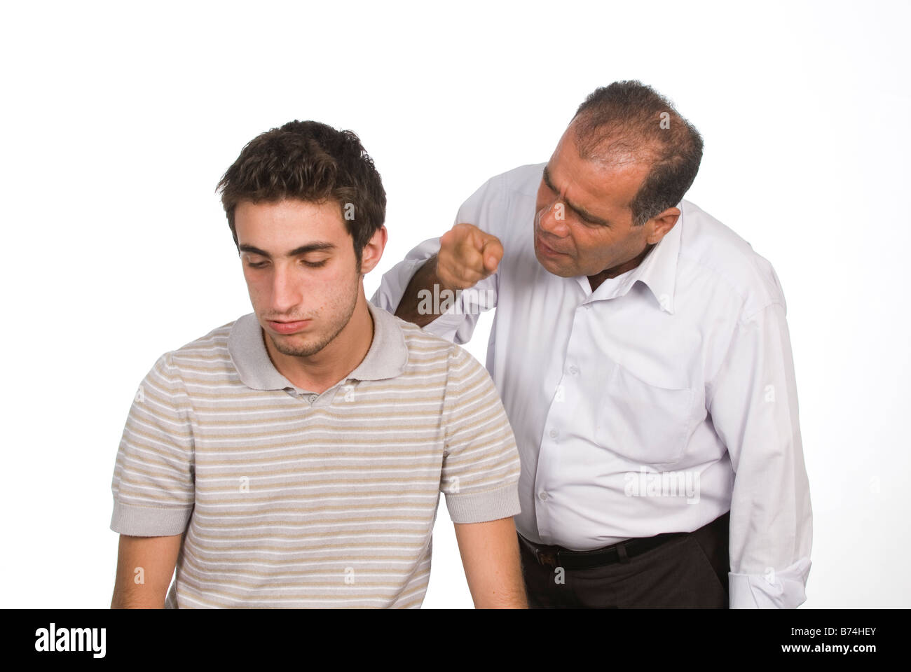 Father shouting at son Stock Photo - Alamy