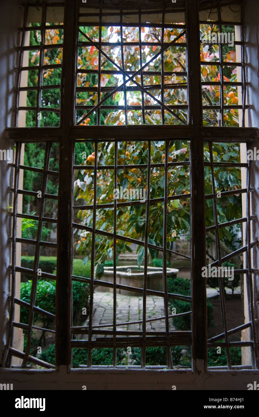 Mallorca Valldemossa the Carthusian Monastery window of monastic cell ...