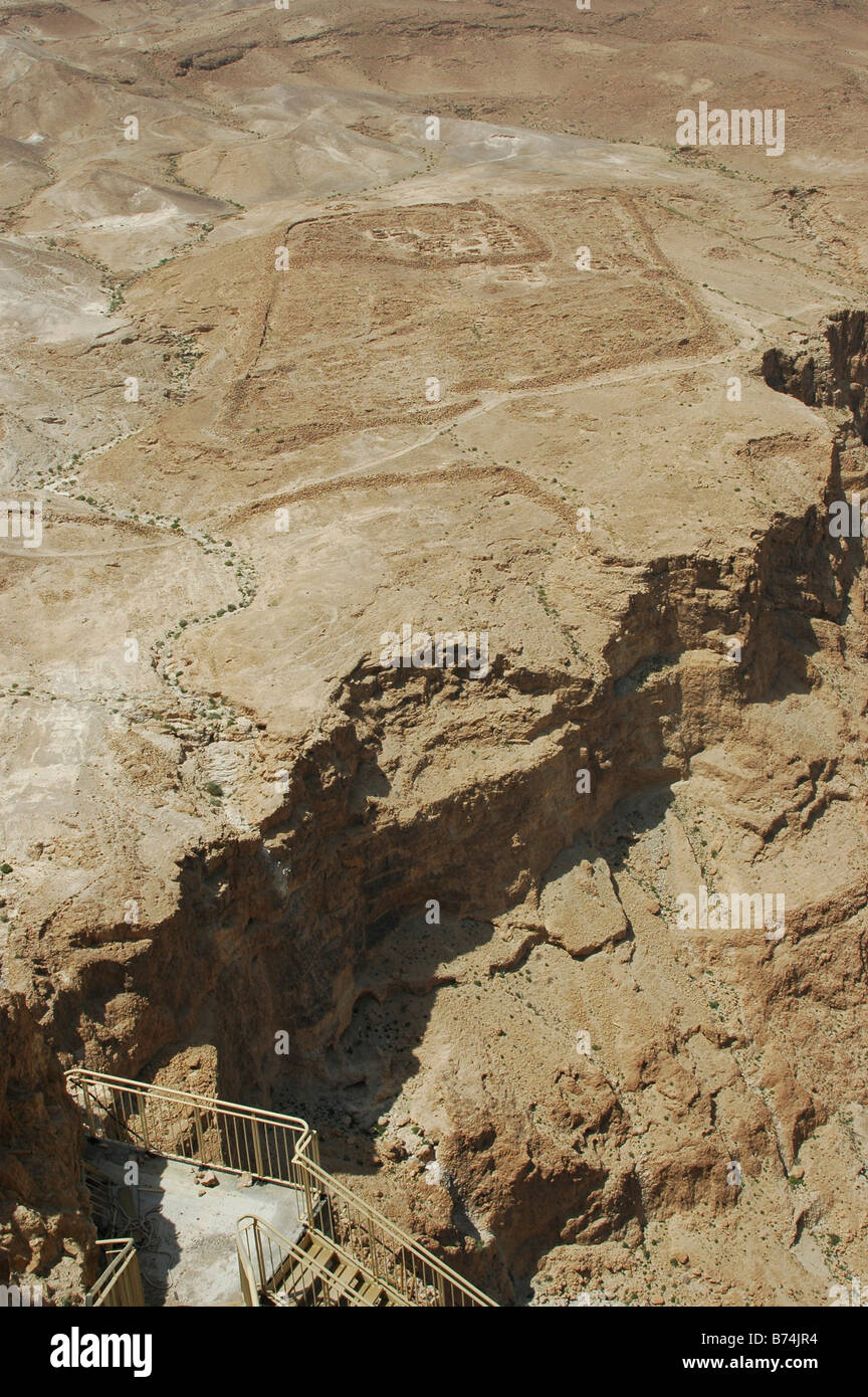 Israel Masada Remnants of one of several legionary camps at Masada just ...