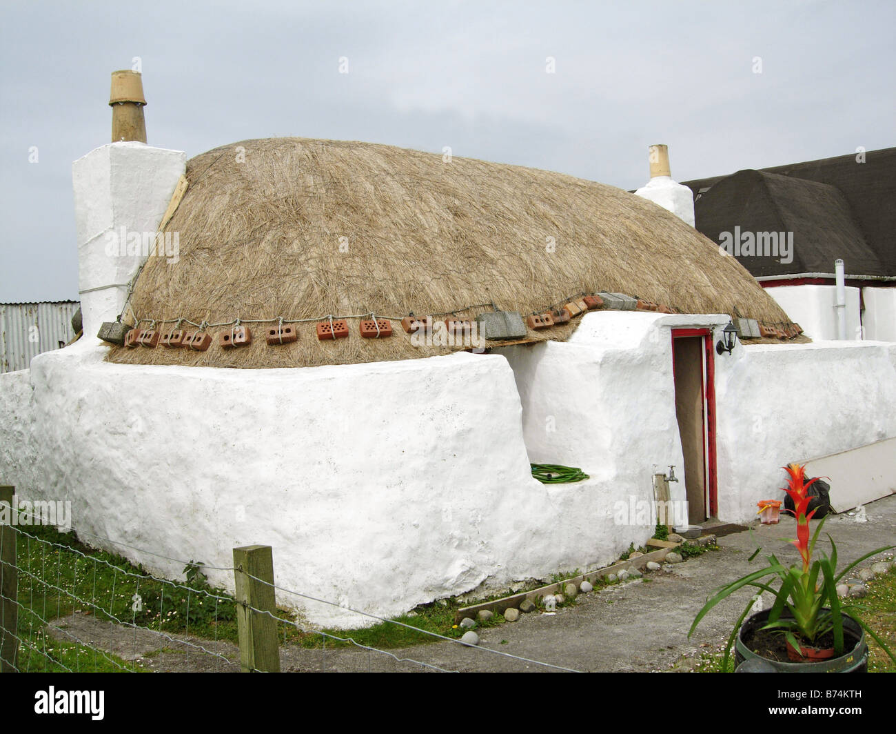 Typical traditional thatched house Tiree Stock Photo - Alamy