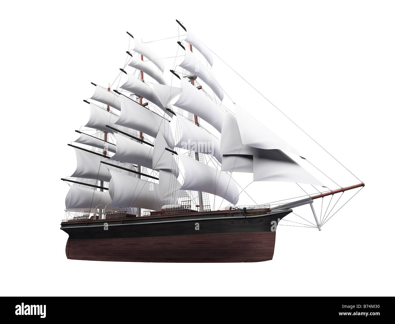 isolated classic boat on white background Stock Photo - Alamy