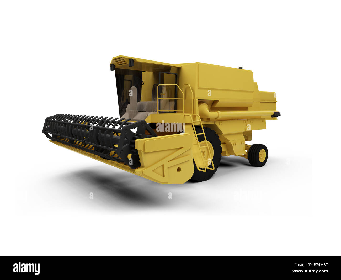 isolated combine harvester on a white background Stock Photo - Alamy