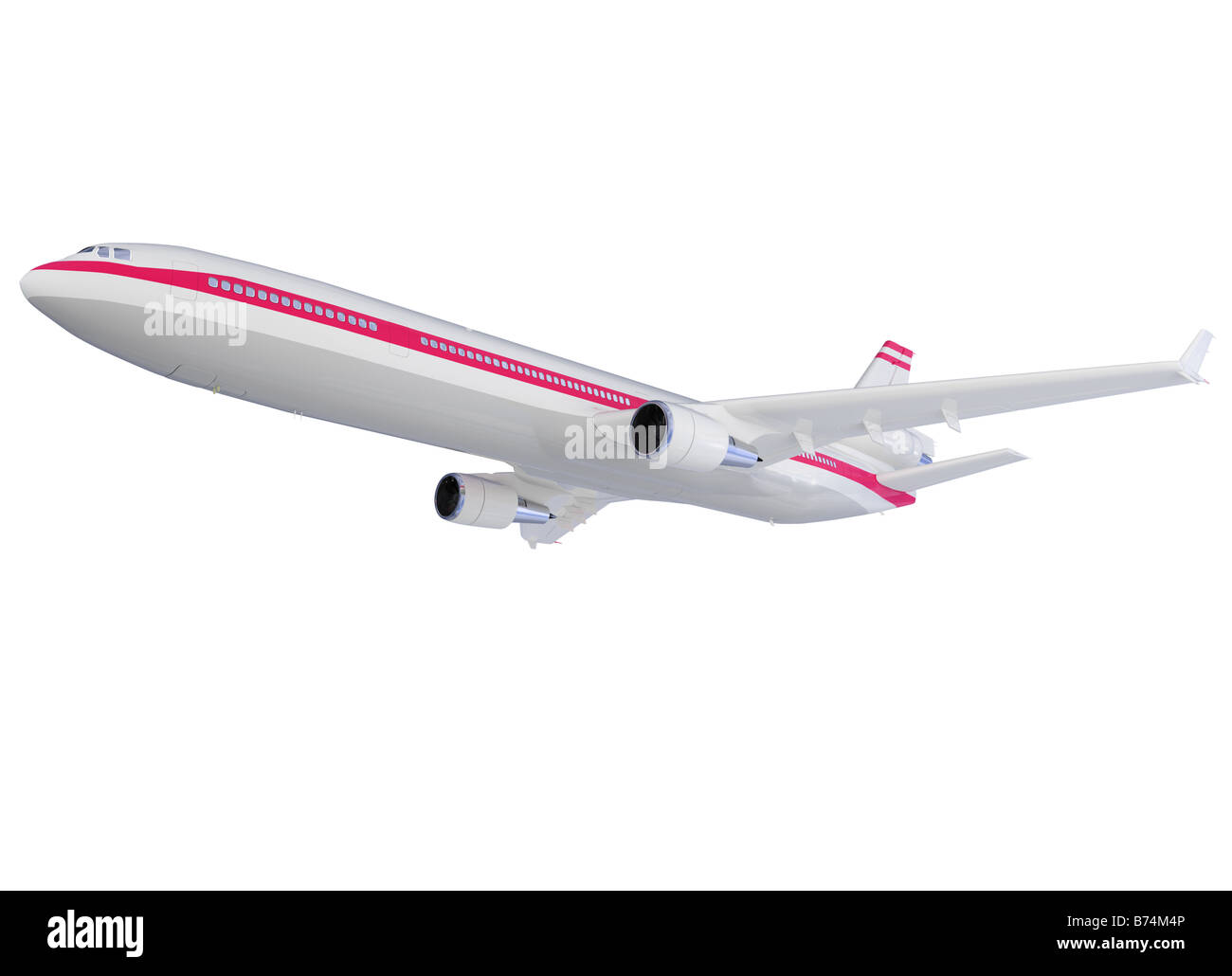 isolated airplane over white background Stock Photo - Alamy