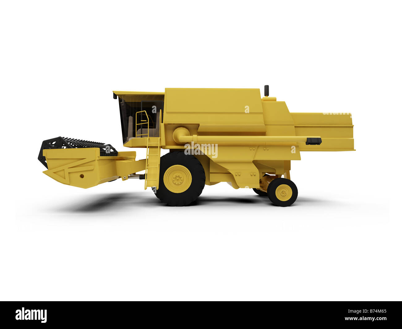 isolated combine harvester on a white background Stock Photo - Alamy