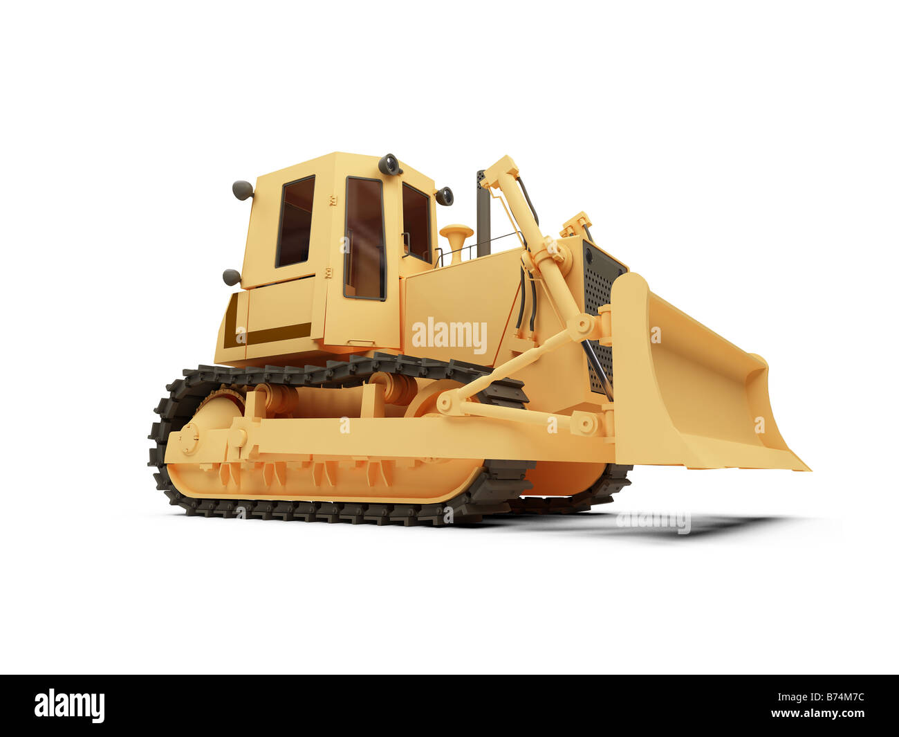 isolated earth moving machine on a white background Stock Photo - Alamy