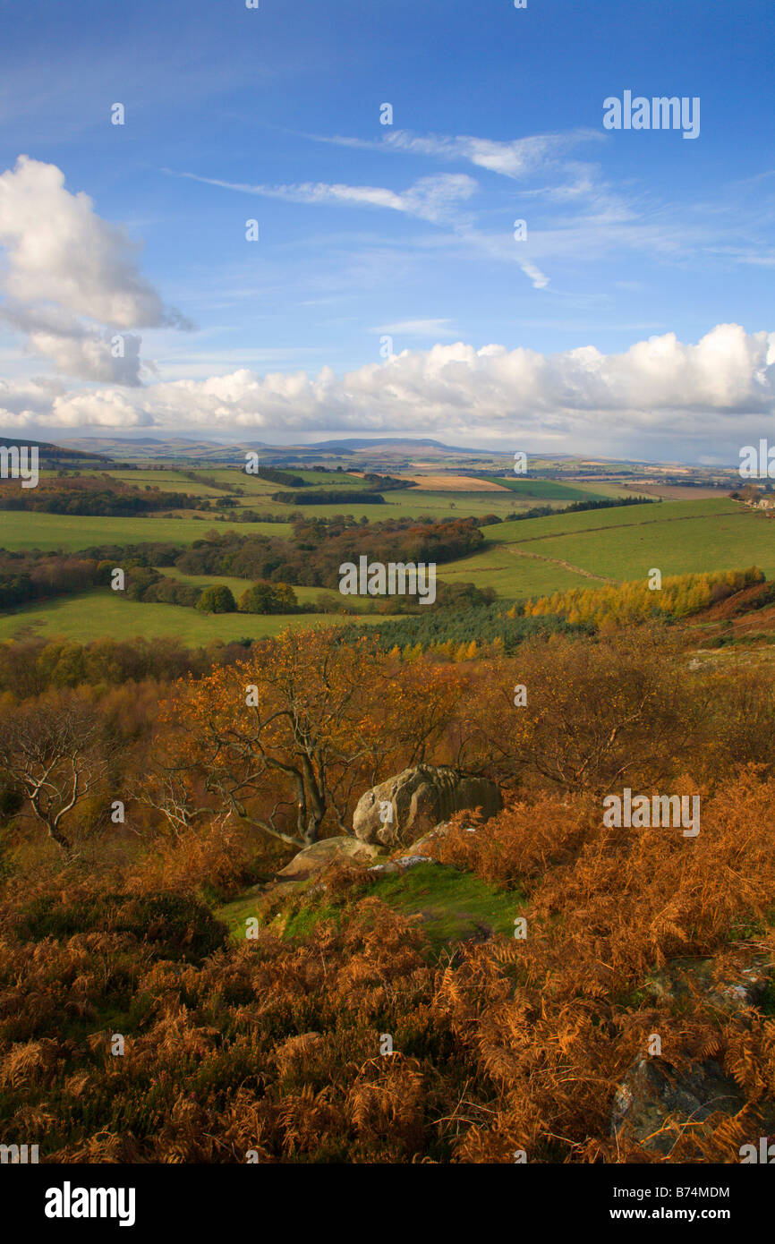 View toward the Cheviots near Edlingham Northumberland England Stock ...