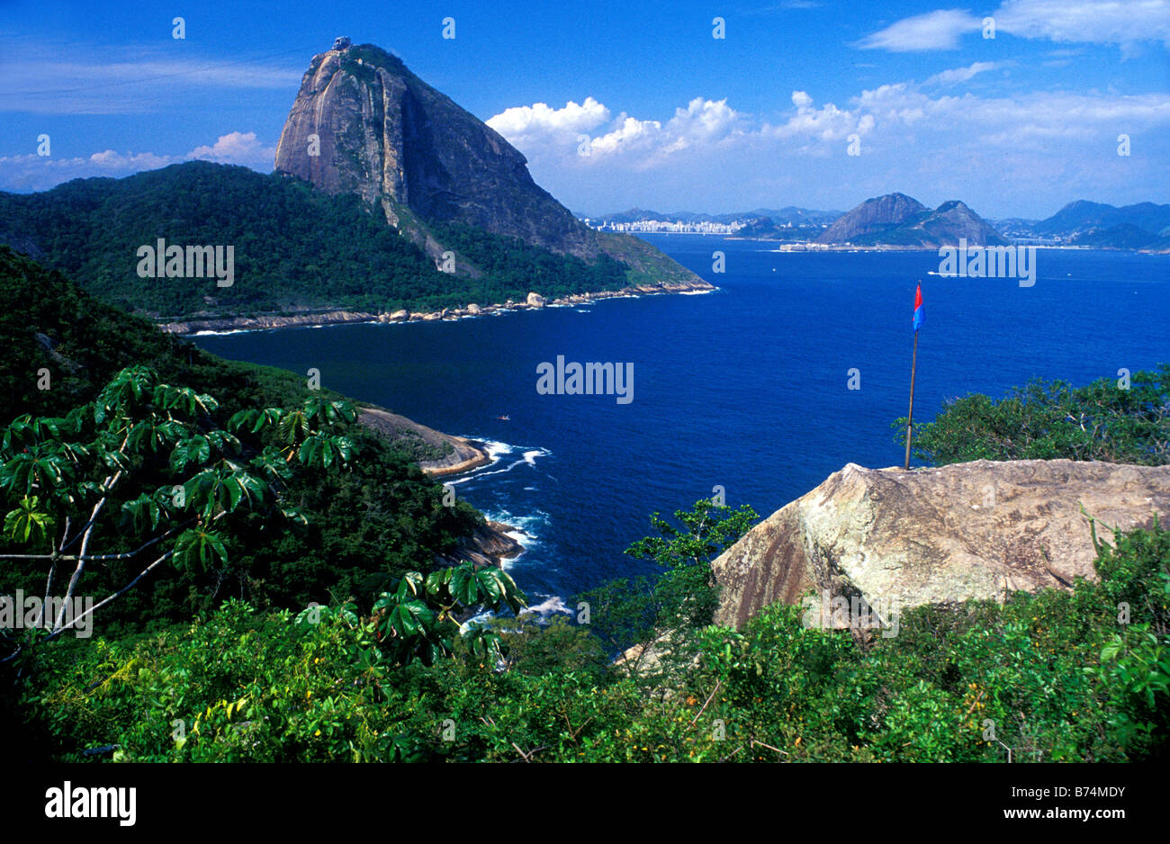 sugarloaf from morro do leme fort rio de janeiro brazil Stock Photo - Alamy