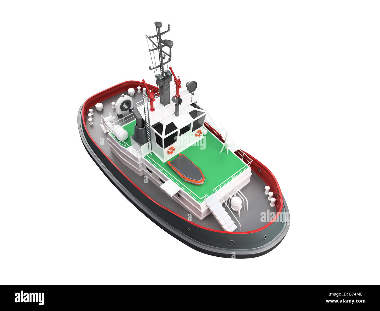 isolated small boat over white Stock Photo - Alamy