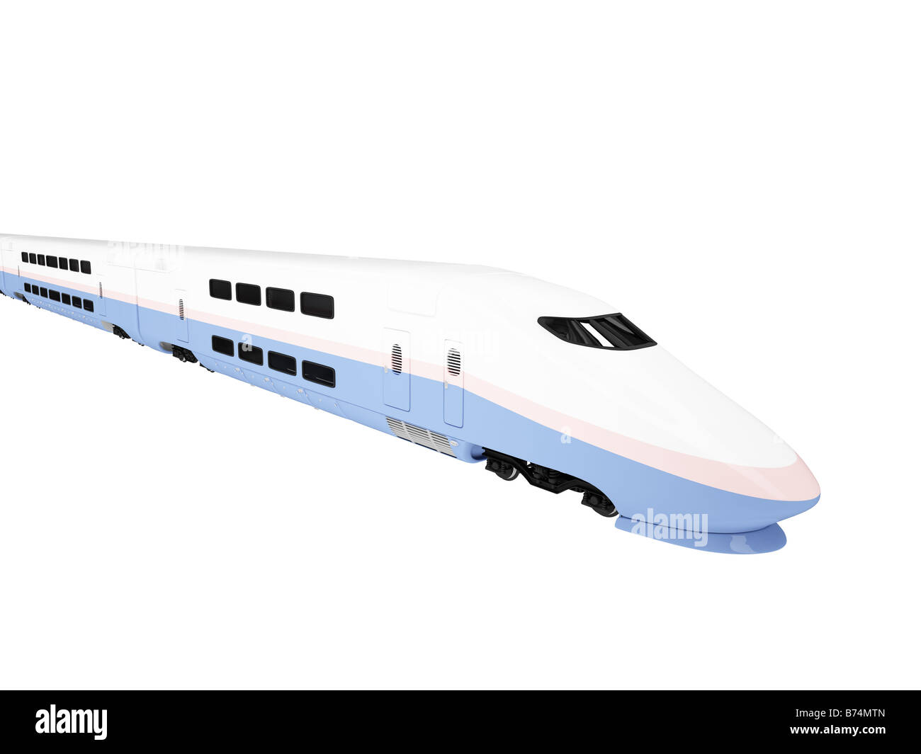 isolated train on a white background Stock Photo - Alamy