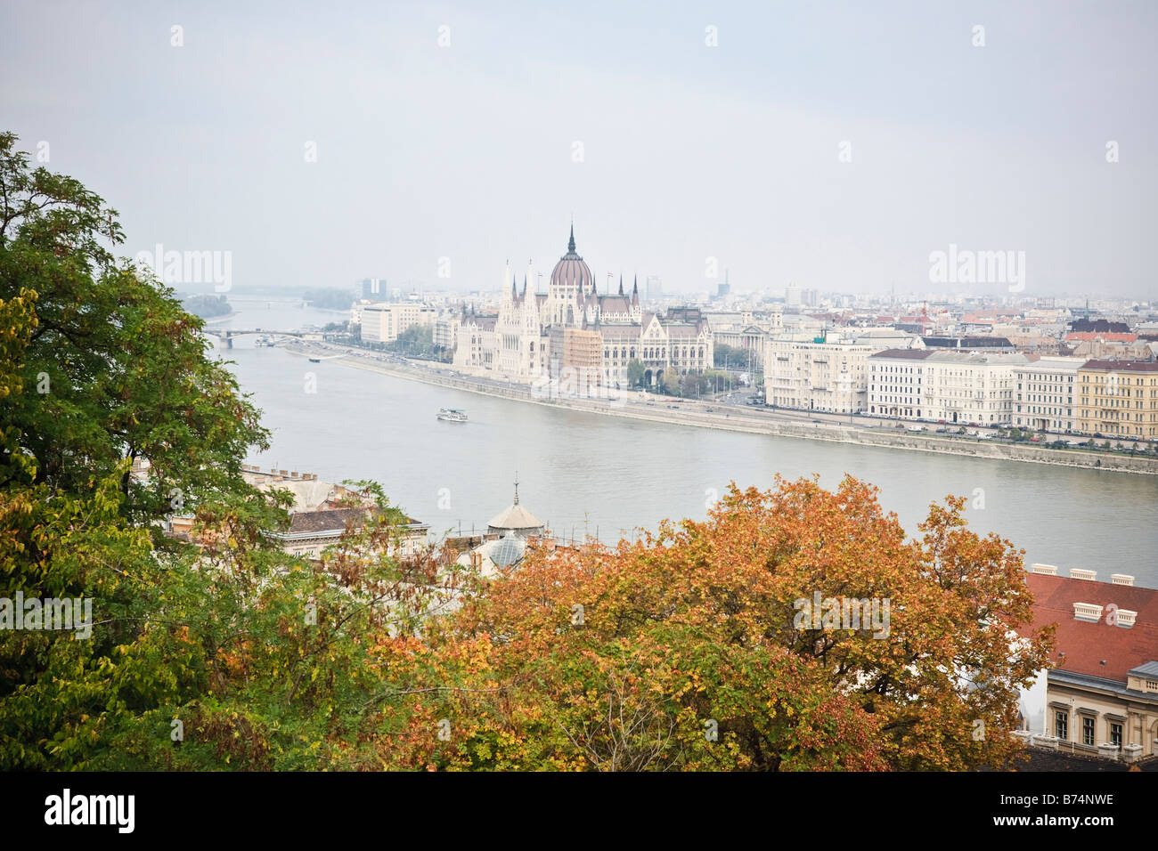 A view of Budapest from the Var Budapest October 12 2007 Stock Photo ...