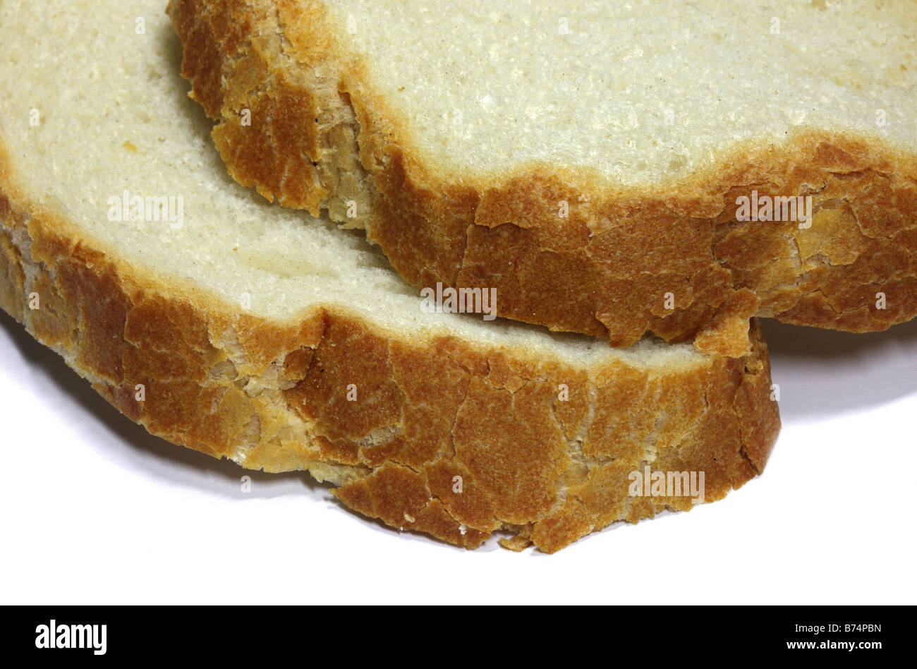 Crusty White Bread Slices Stock Photo - Alamy