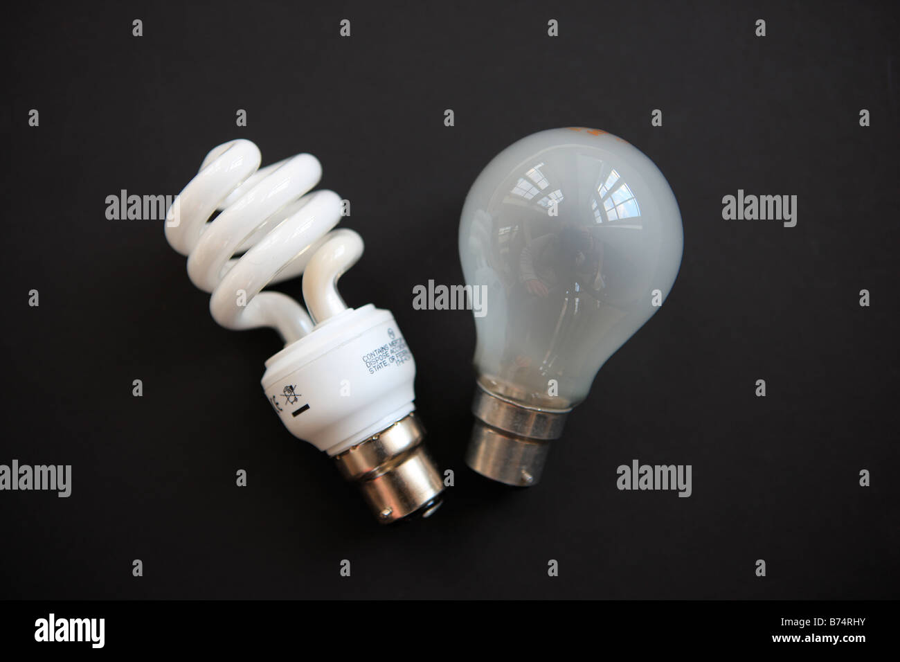 Two energy saving light bulbs hi-res stock photography and images - Alamy