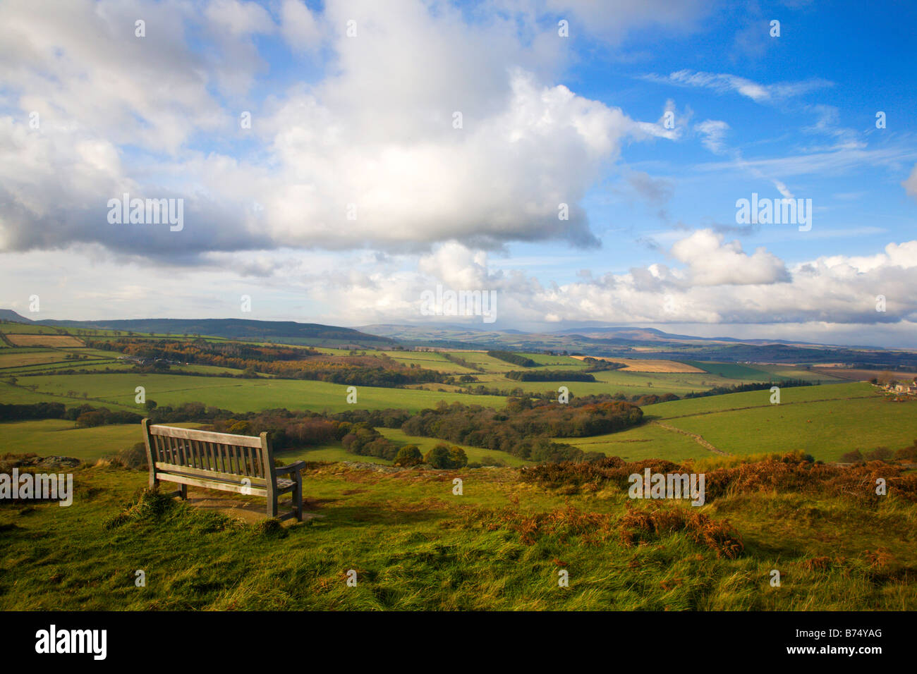 View toward the Cheviots near Edlingham Northumberland England Stock ...