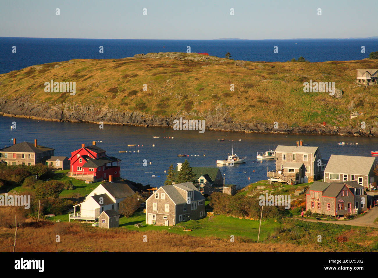 Monhegan Harbor, Monhegan Island, Maine, USA Stock Photo - Alamy