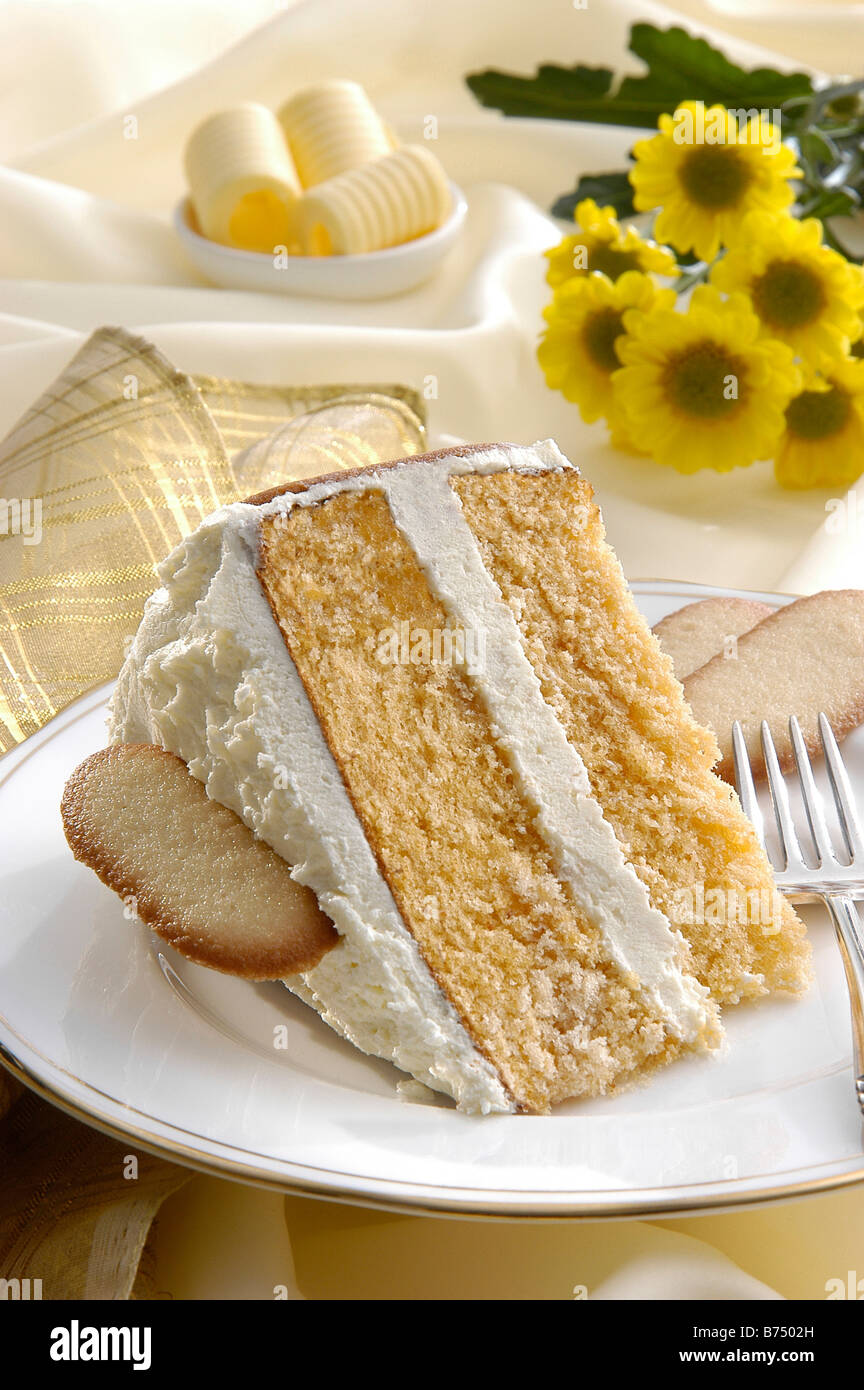 slice of Victoria sponge cake Stock Photo - Alamy