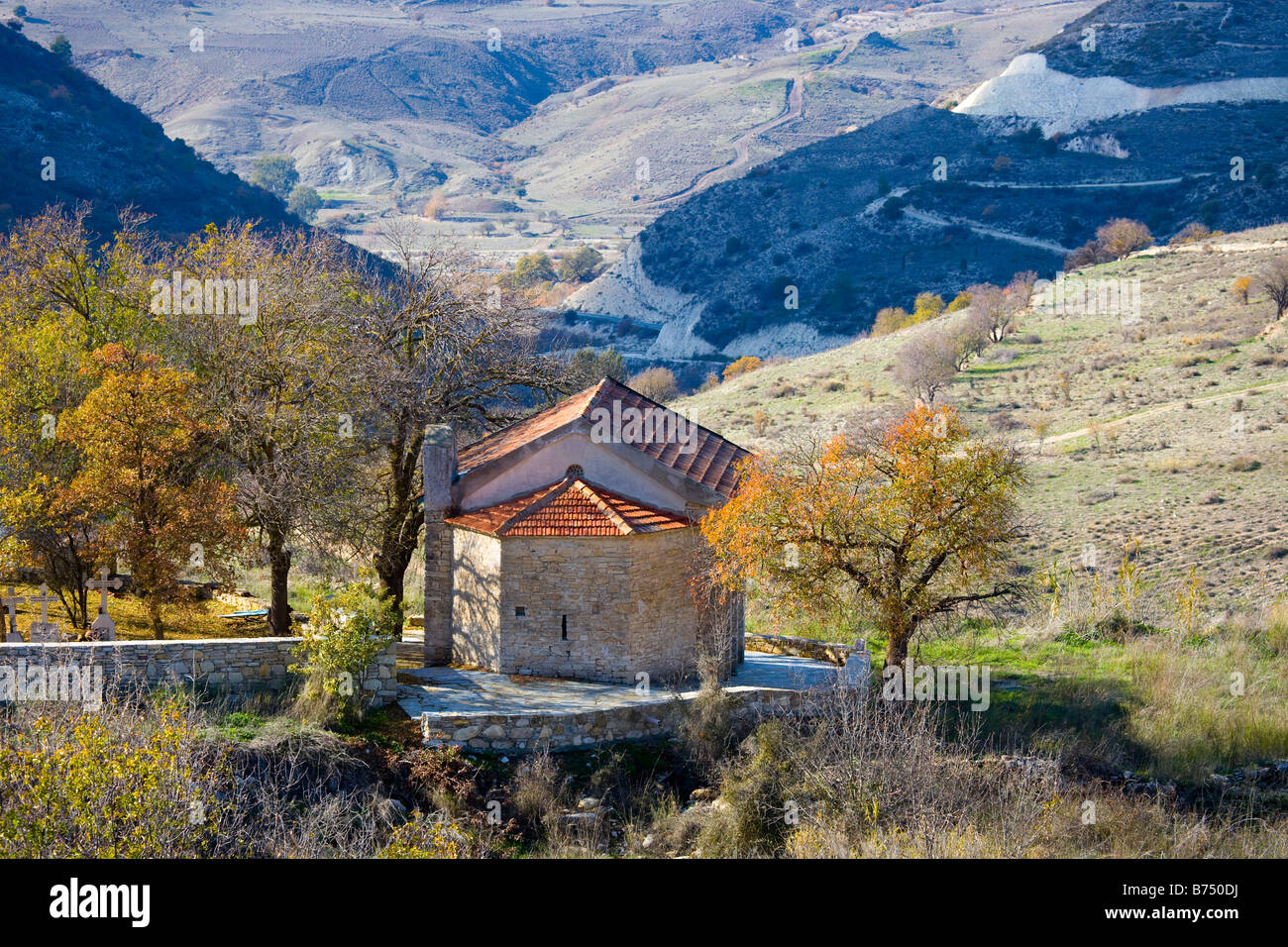 Remote Troodos Village Church or chapel, Cyprus Stock Photo - Alamy