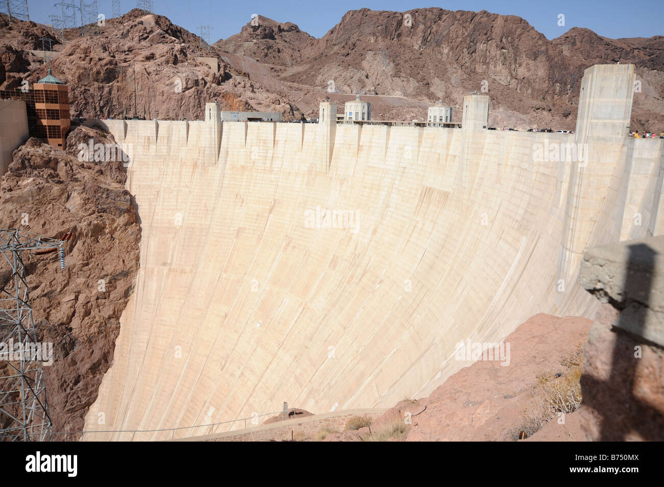Hoover Dam - face of the dam Stock Photo - Alamy