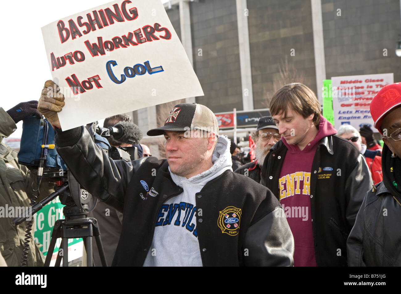Auto worker protest hi-res stock photography and images - Alamy