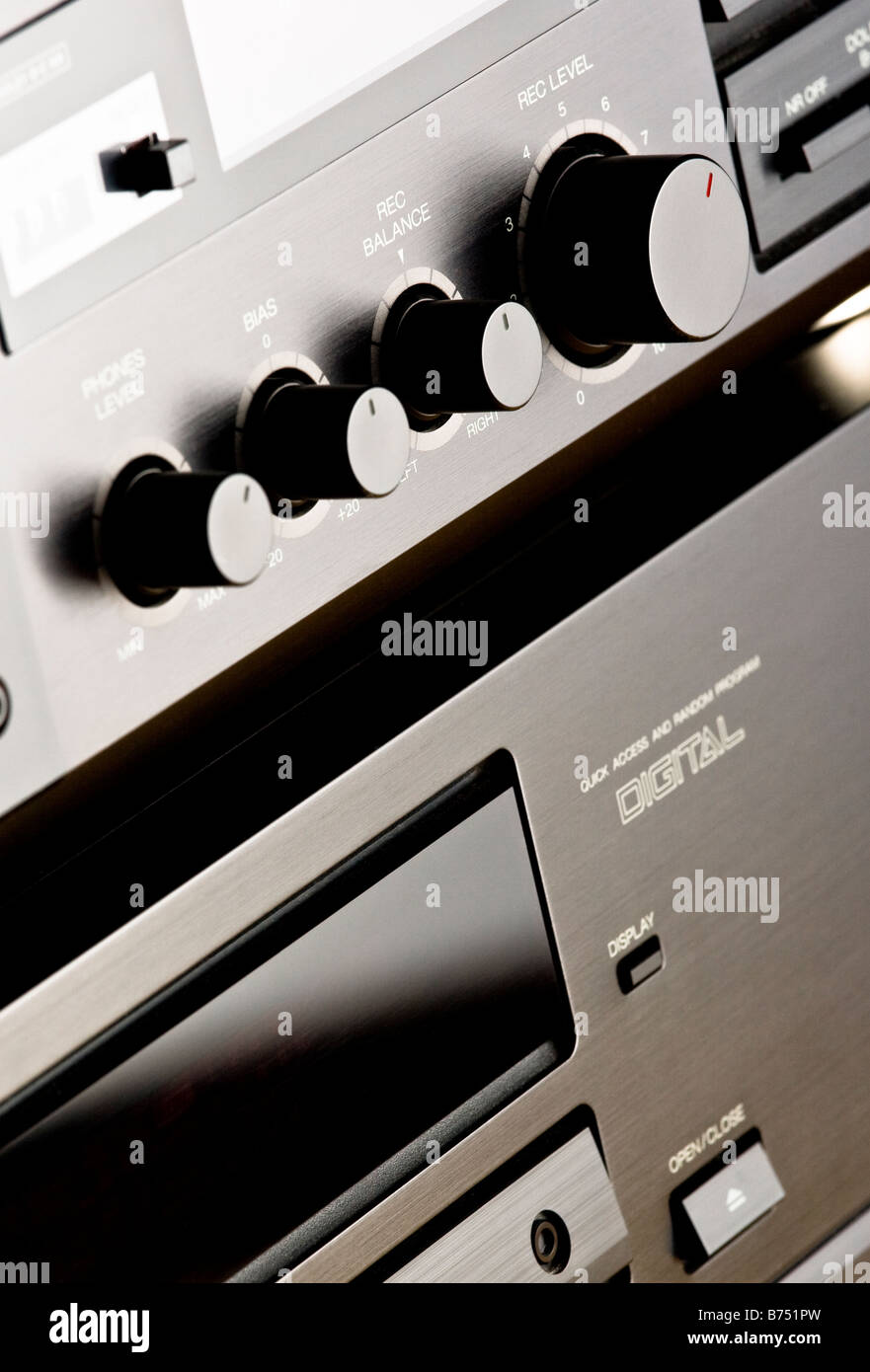 Closeup 1992 hifi black compact disc nineties lifestyle hi-res stock ...