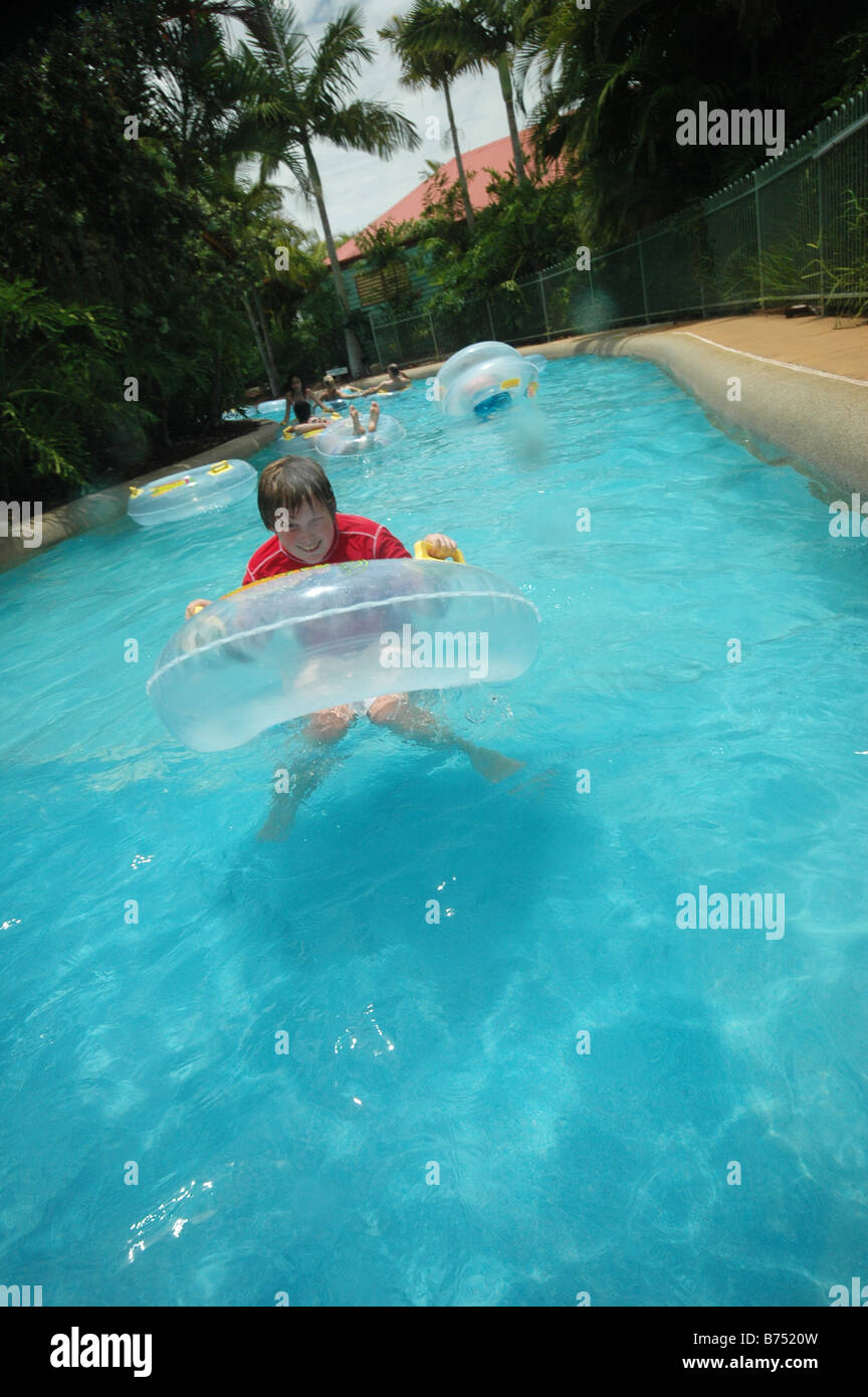 floating tube ride theme park Stock Photo - Alamy