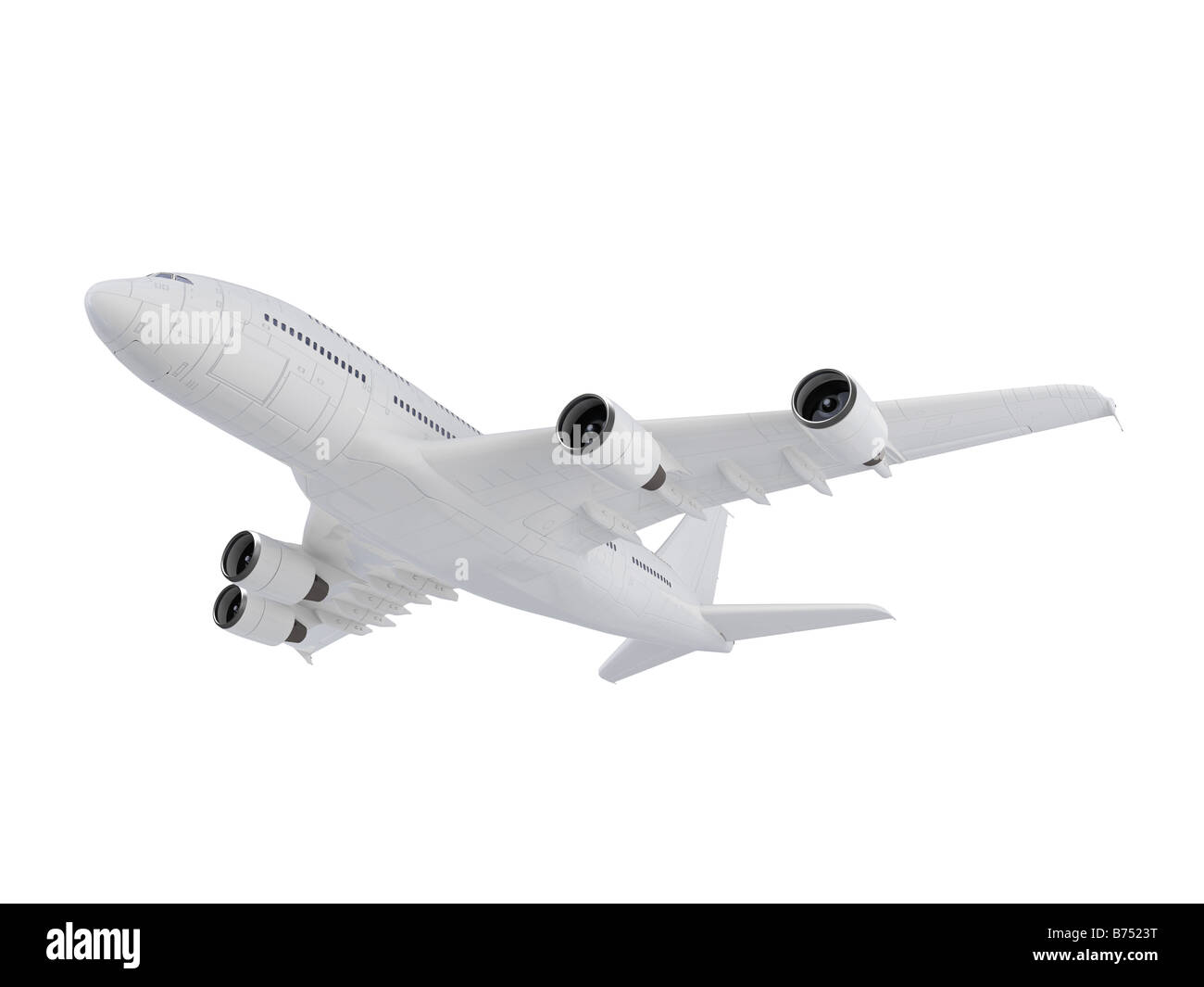 isolated big airplane on a white background Stock Photo - Alamy