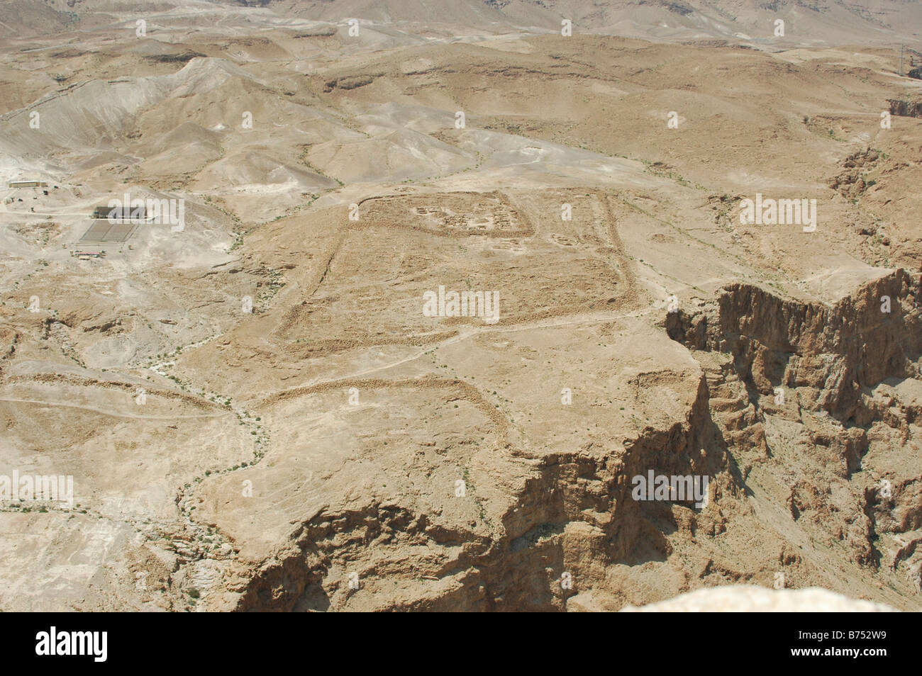 Israel Masada Remnants of one of several legionary camps at Masada just ...