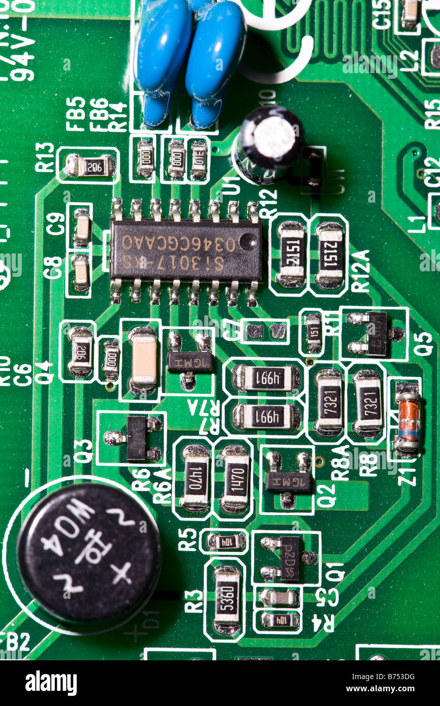 Close up photo of a printed circuit board Stock Photo - Alamy