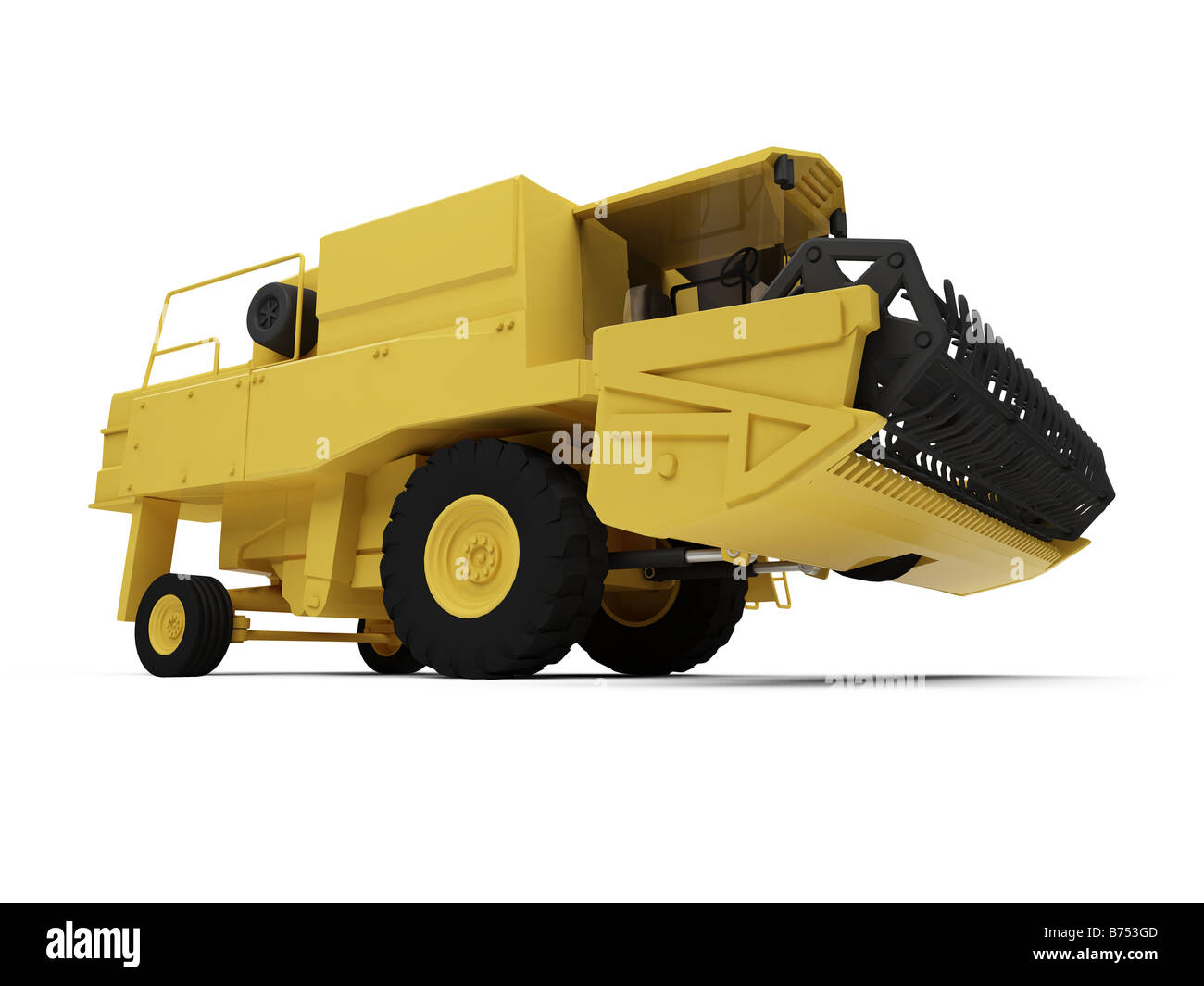 isolated combine harvester on a white background Stock Photo - Alamy