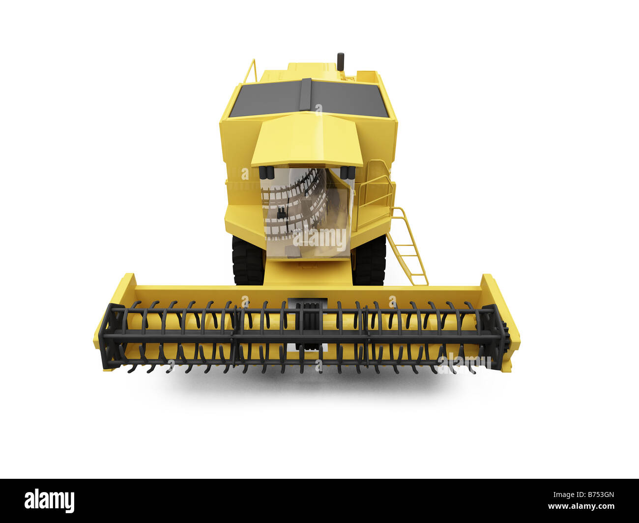 isolated combine harvester on a white background Stock Photo - Alamy