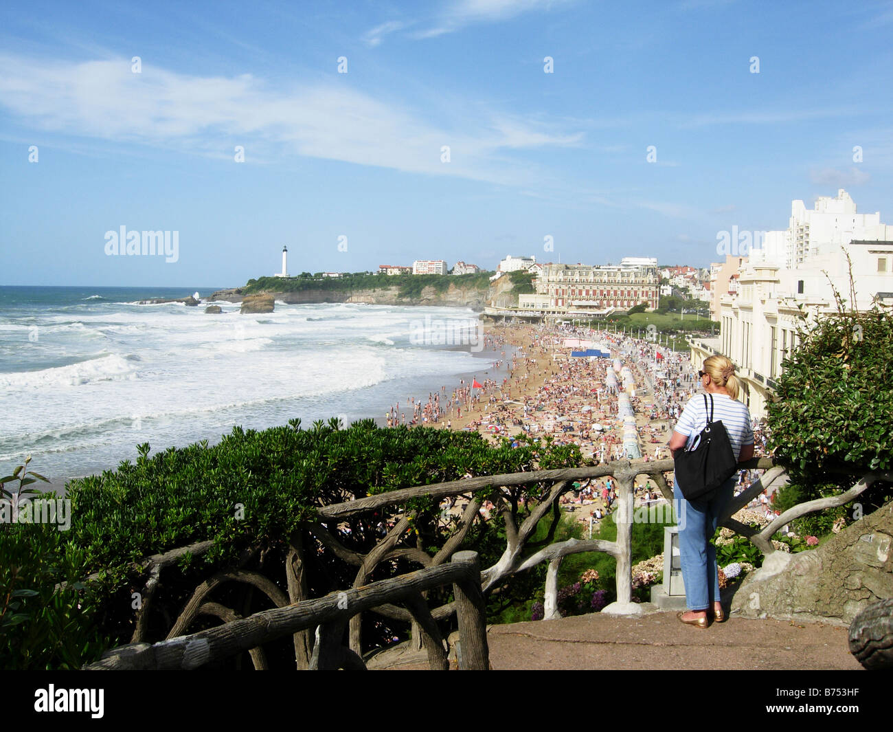 Biarritz Beach in summer Stock Photo - Alamy