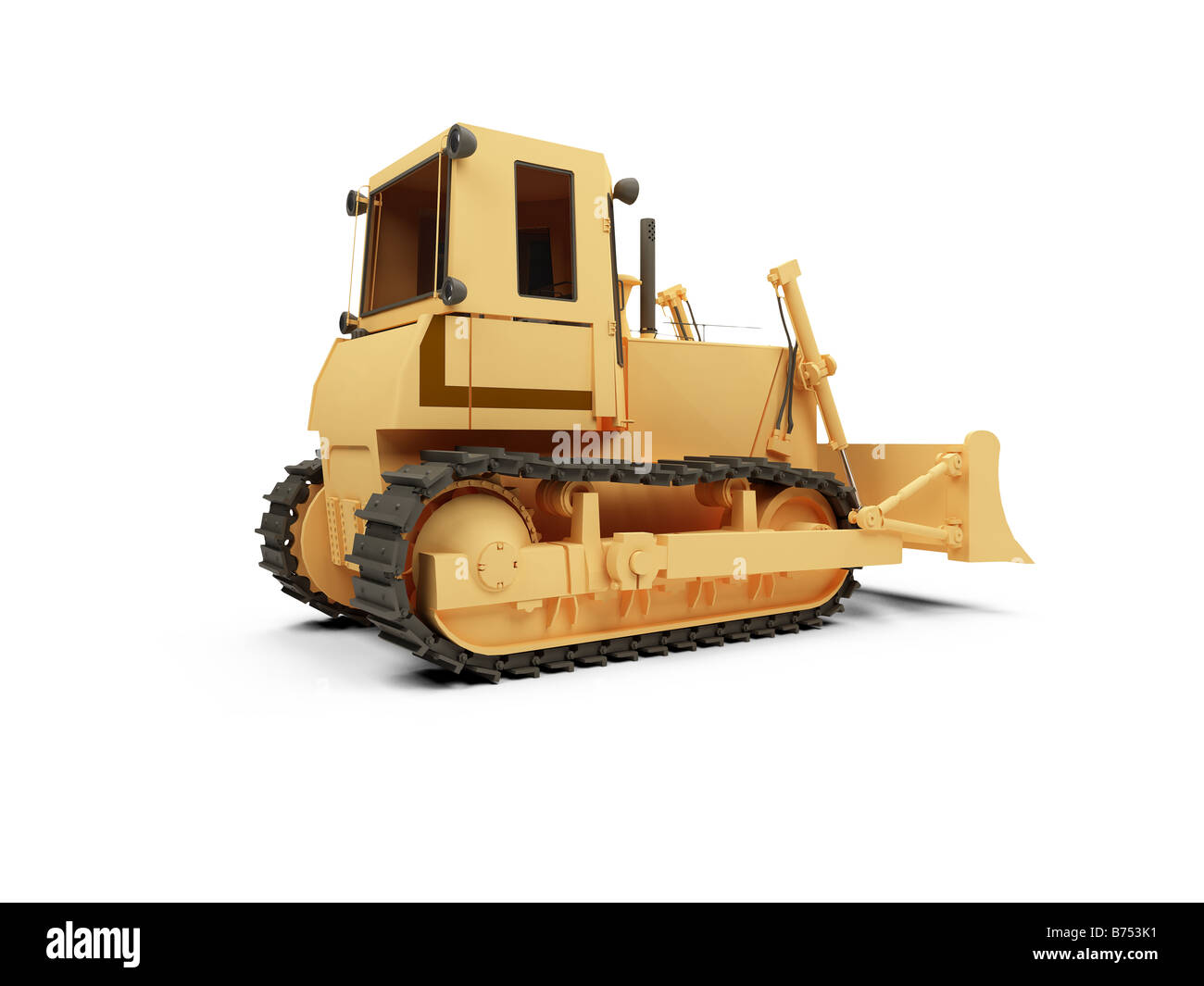 isolated earth moving machine on a white background Stock Photo - Alamy