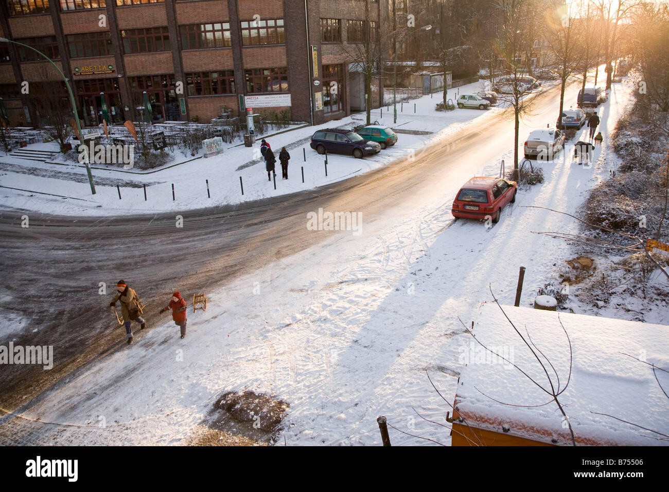 Snow covered street in hi-res stock photography and images - Alamy