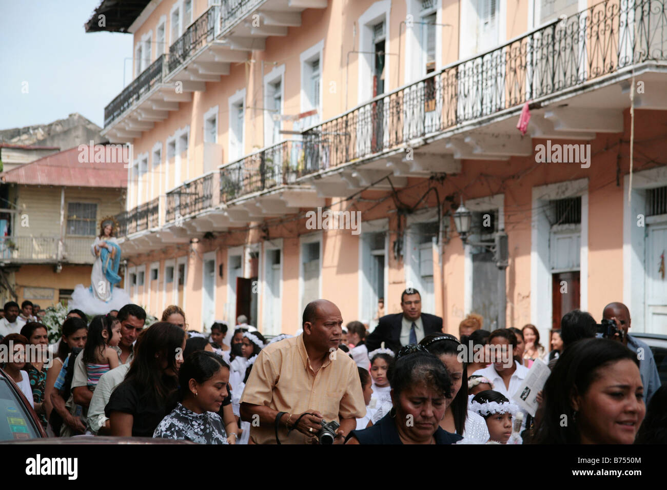 Catholic procession dedicated to Virgin Mary on the Immaculate ...