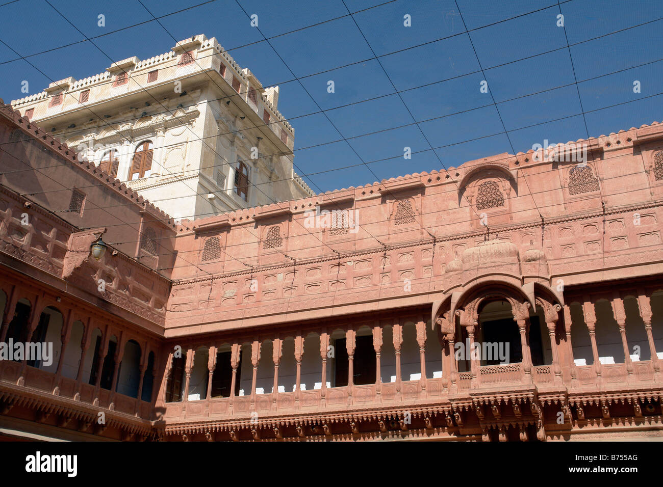 inside the junagarh red fort bikaner Stock Photo - Alamy