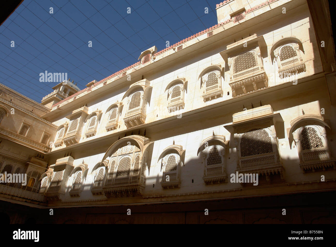 inside the junagarh red fort at bikaner Stock Photo - Alamy