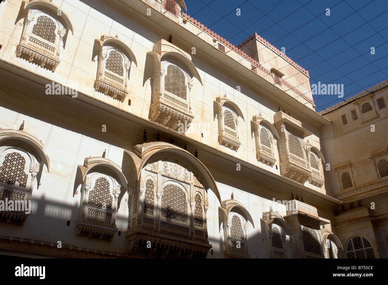 inside the junagarh red fort at bikaner Stock Photo - Alamy