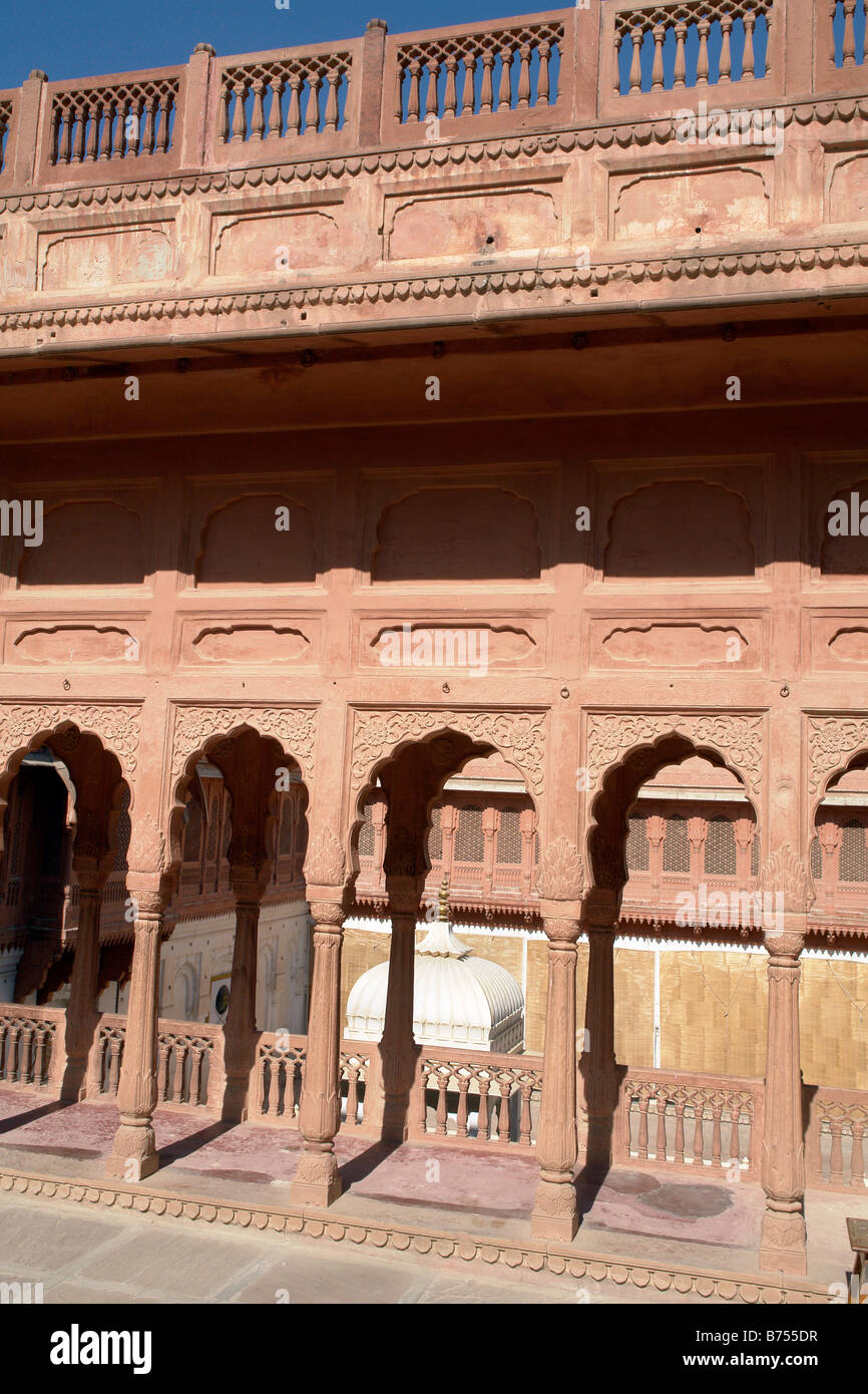 inside the junagarh red fort in bikaner Stock Photo - Alamy