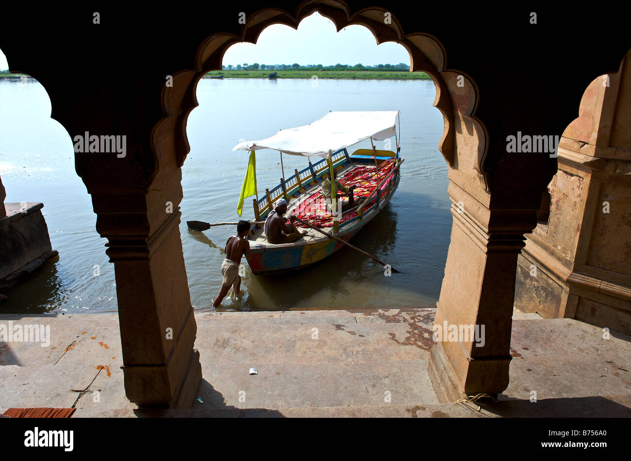 India Vrindavan the holy river Yamuna Stock Photo - Alamy