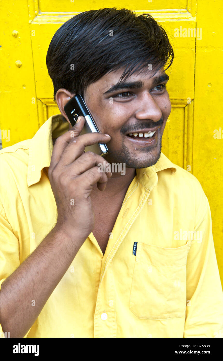 India Vrindavan a portrait of a modern Indian man Stock Photo - Alamy